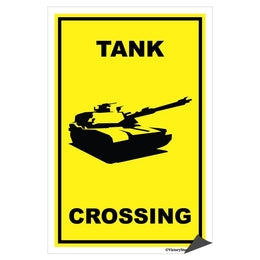 Tank Crossing Aluminum Sign or Sticker | VictoryStore – VictoryStore.com