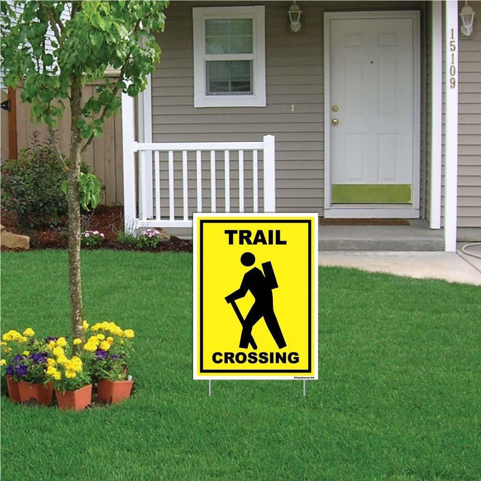 Trail Crossing Aluminum Sign or Sticker | VictoryStore – VictoryStore.com