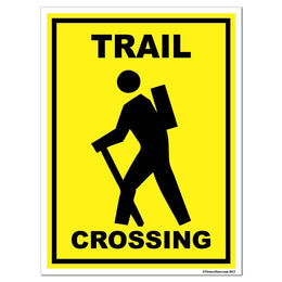 Trail Crossing Aluminum Sign or Sticker | VictoryStore – VictoryStore.com