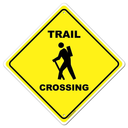 Trail Crossing Aluminum Sign or Sticker | VictoryStore – VictoryStore.com