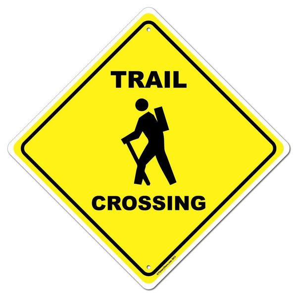 Trail Crossing Aluminum Sign or Sticker | VictoryStore – VictoryStore.com