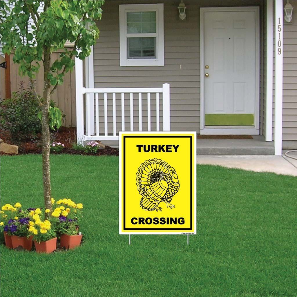 Turkey Crossing Aluminum Sign or Sticker | VictoryStore – VictoryStore.com