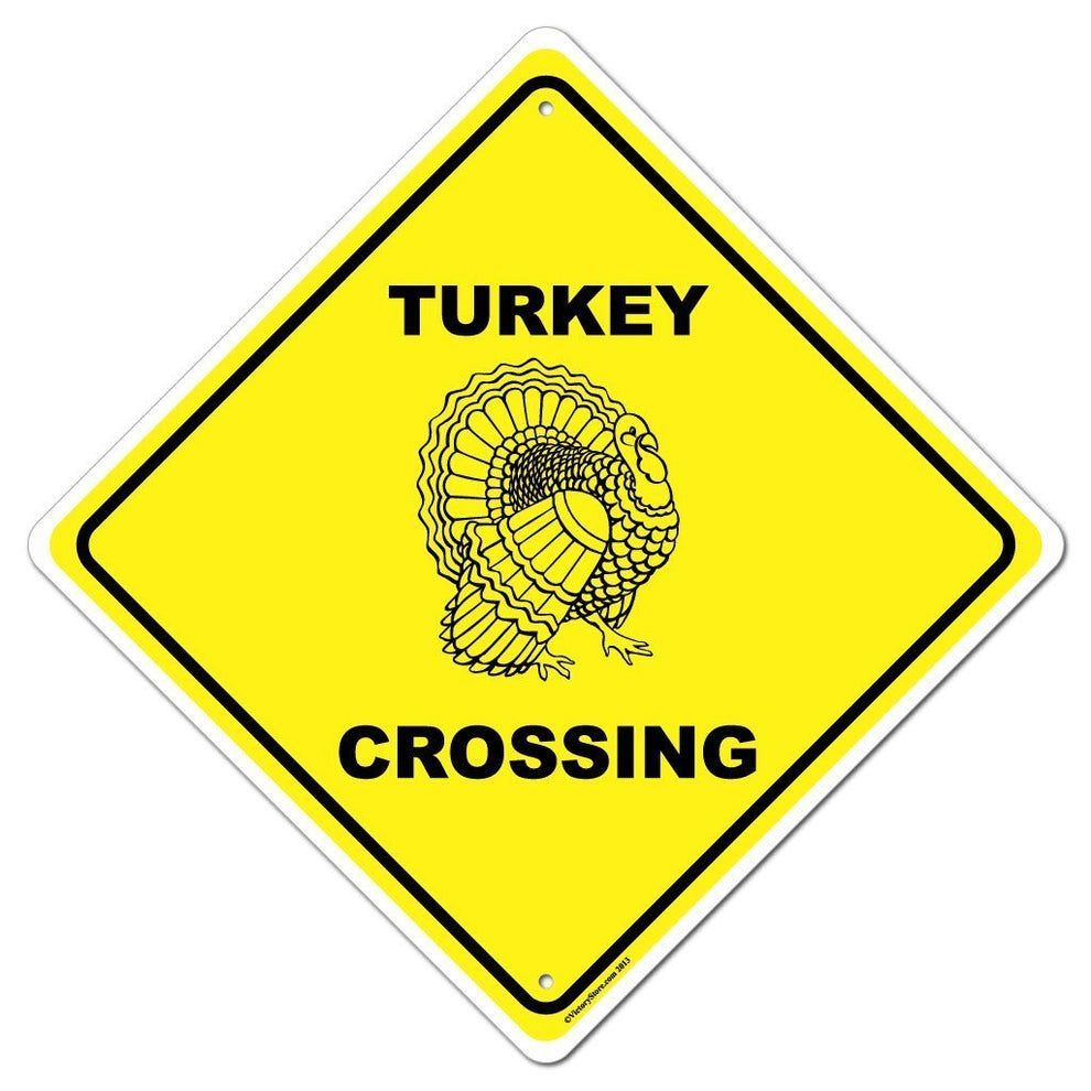 Turkey Crossing Aluminum Sign or Sticker | VictoryStore – VictoryStore.com