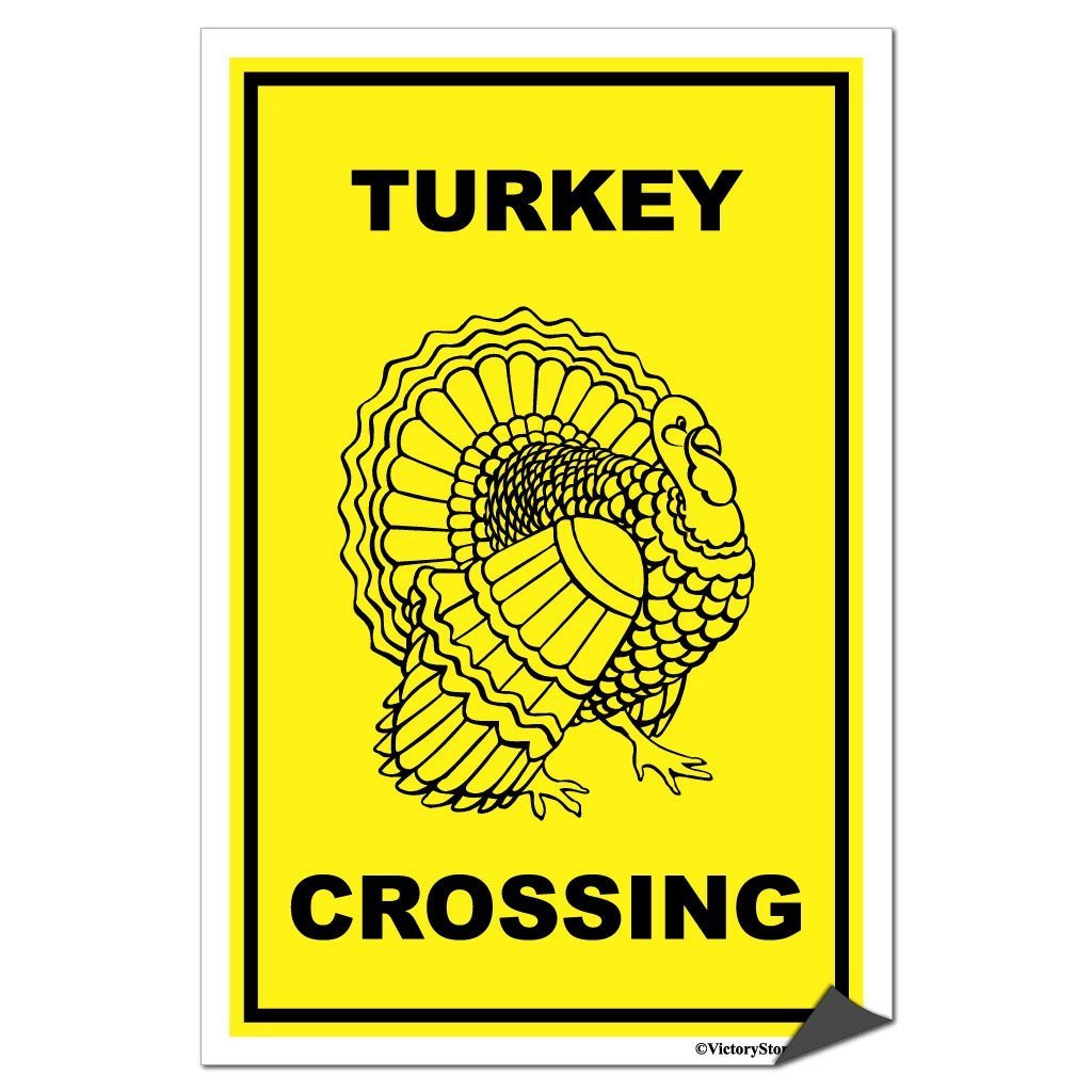 Turkey Crossing Aluminum Sign or Sticker | VictoryStore – VictoryStore.com
