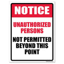 Not Permitted Beyond This Signs/Stickers | VictoryStore – VictoryStore.com