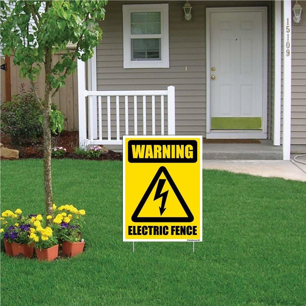 Warning Electric Fence Sign or Sticker | VictoryStore – VictoryStore.com