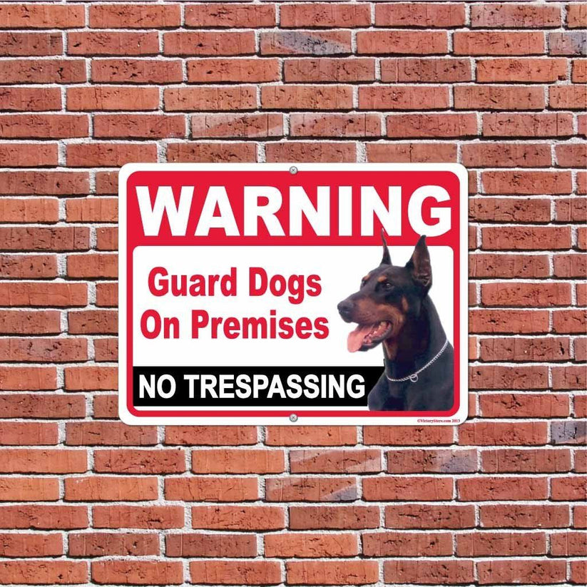 Warning Guard Dogs on Premises Sign/Sticker | VictoryStore ...