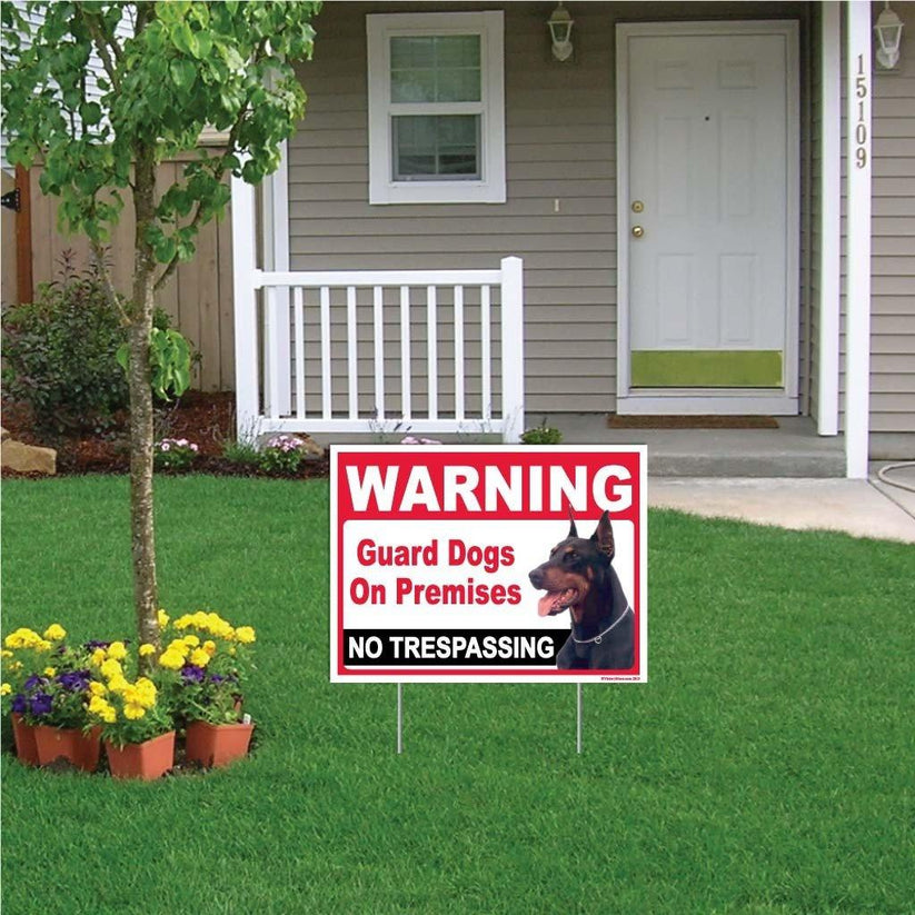 Warning Guard Dogs on Premises Sign/Sticker | VictoryStore ...