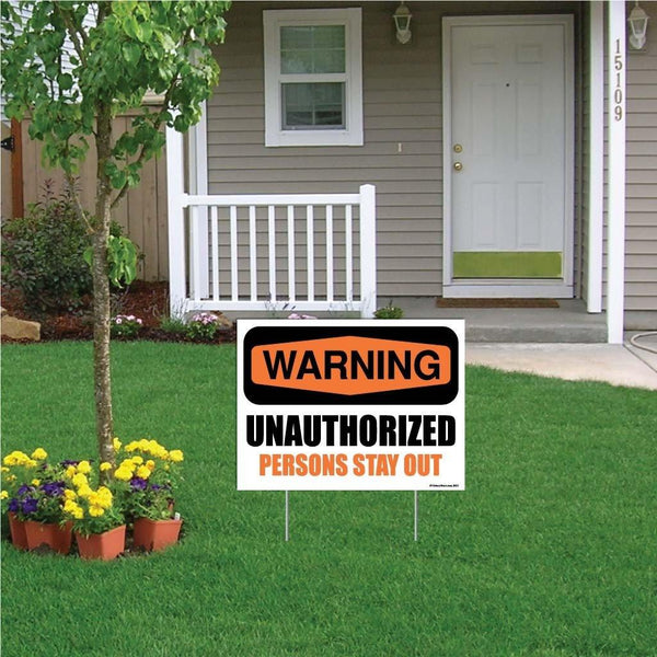Unauthorized Persons Stay Out Sign/Sticker | VictoryStore ...