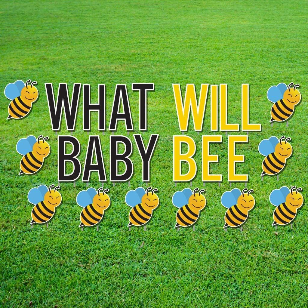 What Will Baby Bee Gender Reveal Yard Card | VictoryStore ...