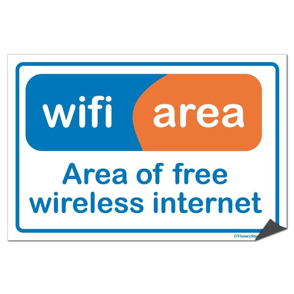 Wi-Fi Area Sign or Sticker | VictoryStore – VictoryStore.com