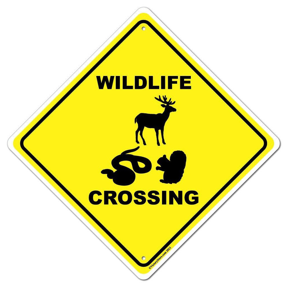 Wildlife Crossing Aluminum Sign or Sticker | VictoryStore ...