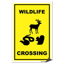Wildlife Crossing Aluminum Sign or Sticker | VictoryStore ...