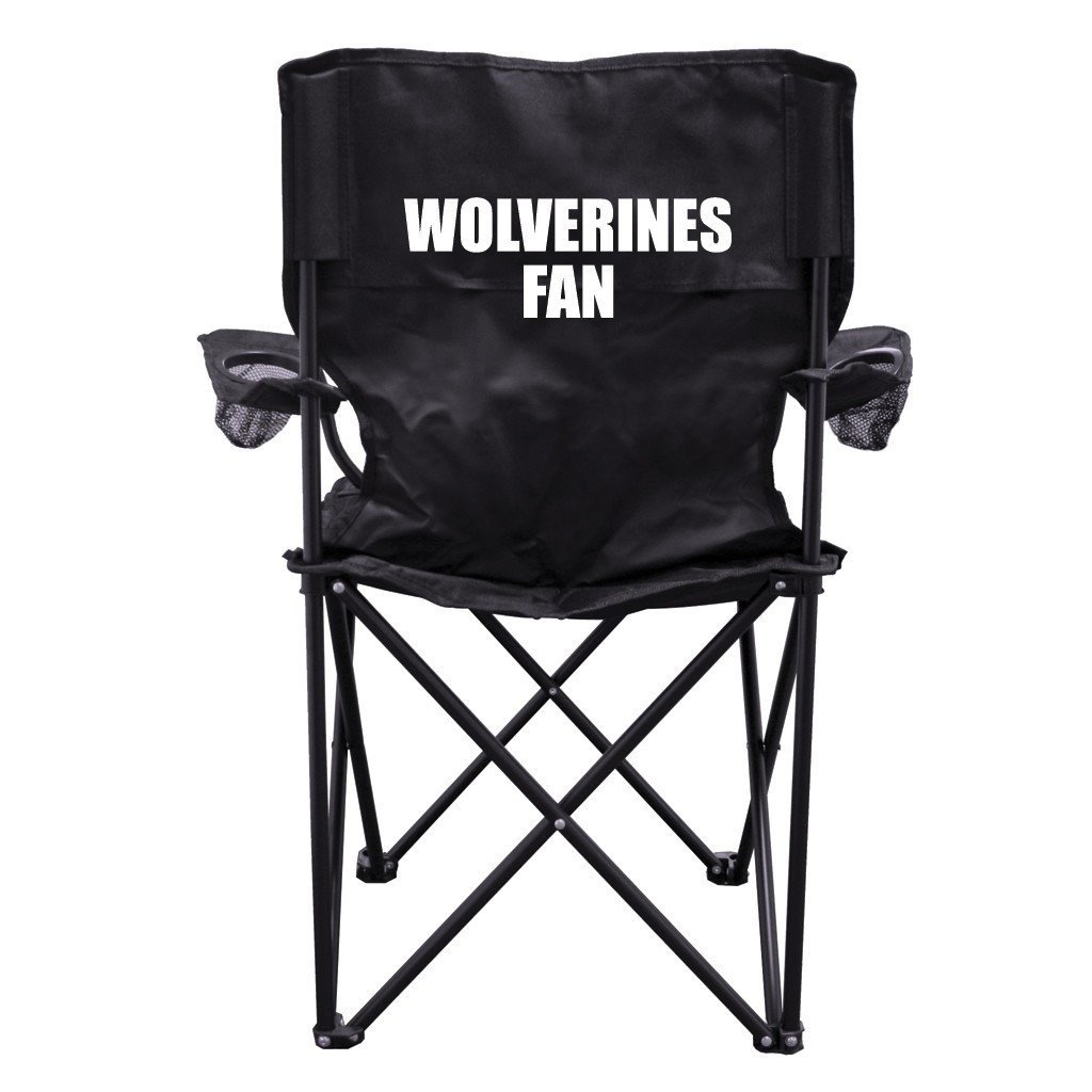 Wolverines Fan Black Folding Camping Chair | VictoryStore ...