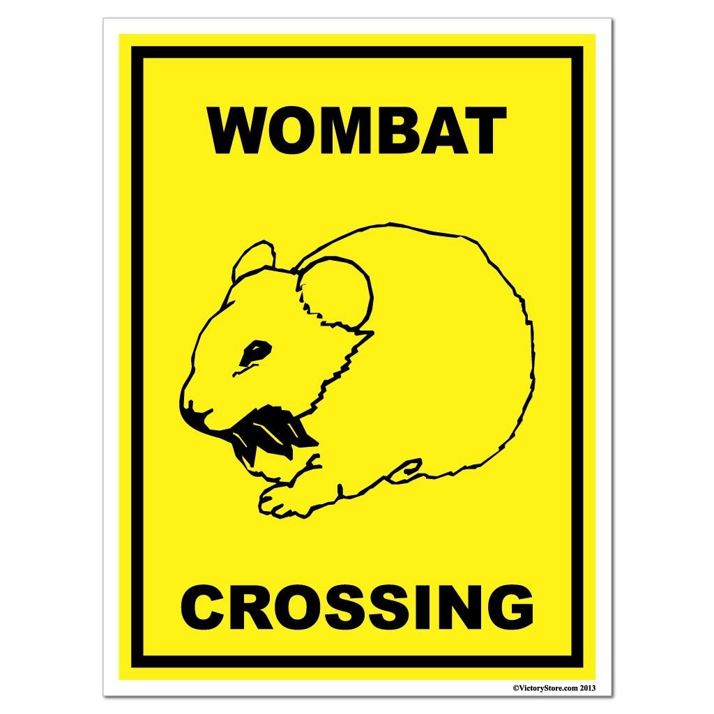 Wombat Crossing Sign or Sticker | VictoryStore – VictoryStore.com