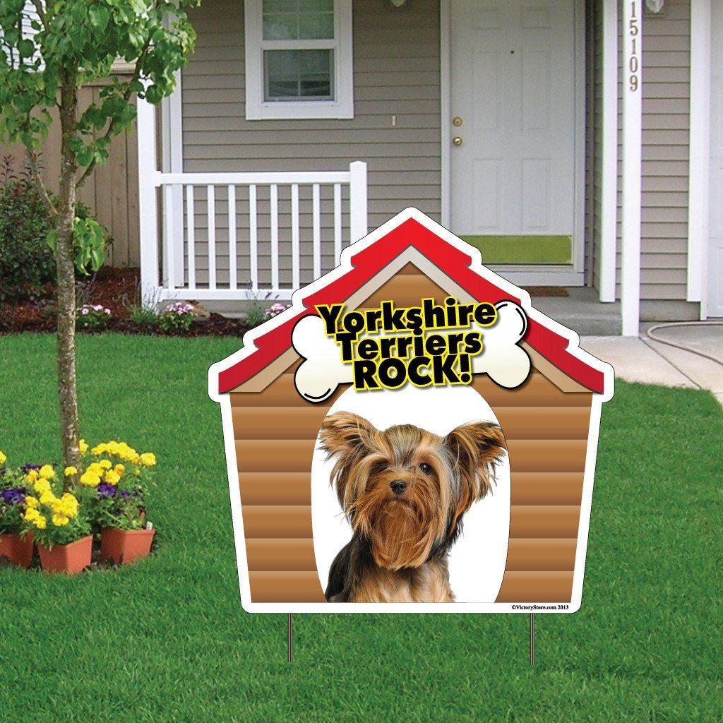 Yorkshire Terriers Rock! Dog Breed Yard Sign | VictoryStore ...