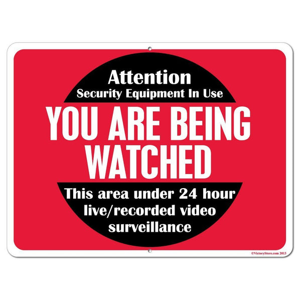 You Are Being Watched Sign/Sticker | VictoryStore – VictoryStore.com