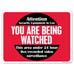 You Are Being Watched Sign/Sticker | VictoryStore – VictoryStore.com