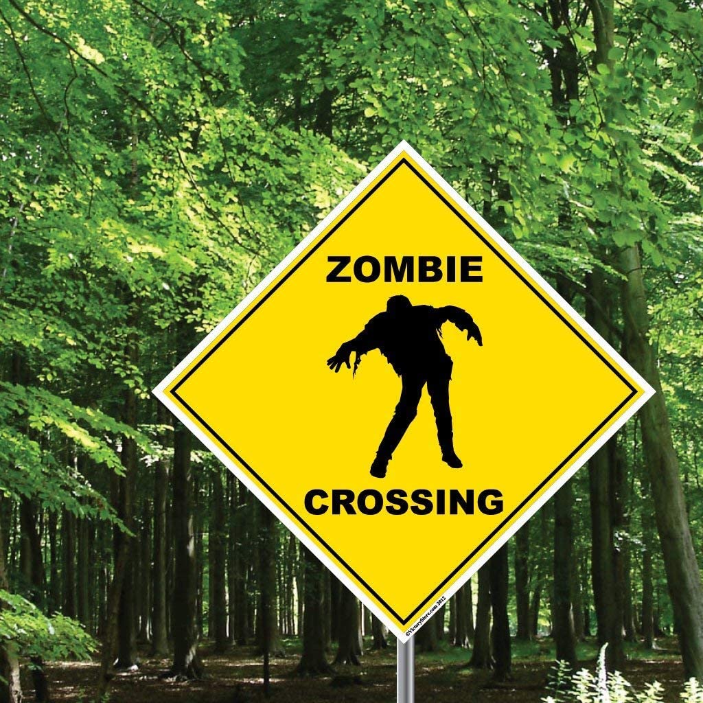Zombie Crossing Aluminum Sign or Sticker | VictoryStore – VictoryStore.com
