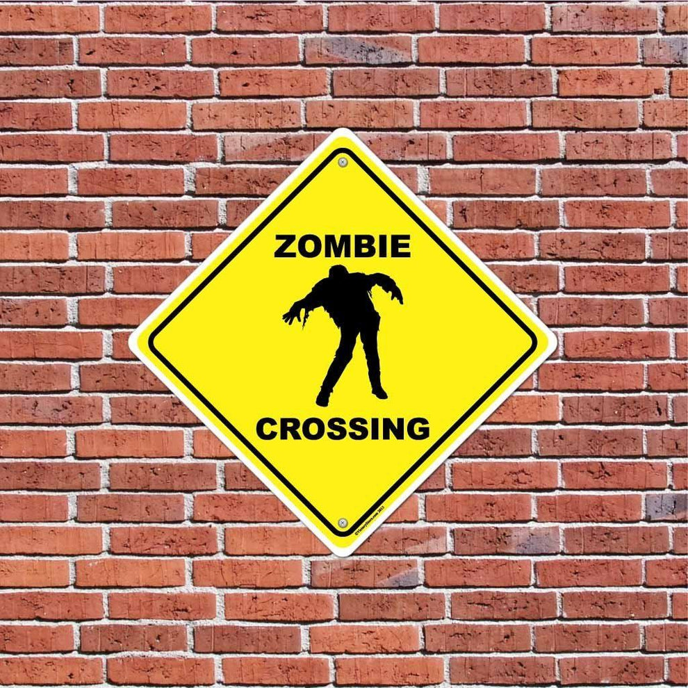 Zombie Crossing Aluminum Sign or Sticker | VictoryStore – VictoryStore.com