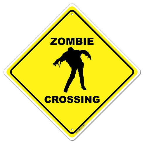 Zombie Crossing Aluminum Sign or Sticker | VictoryStore – VictoryStore.com